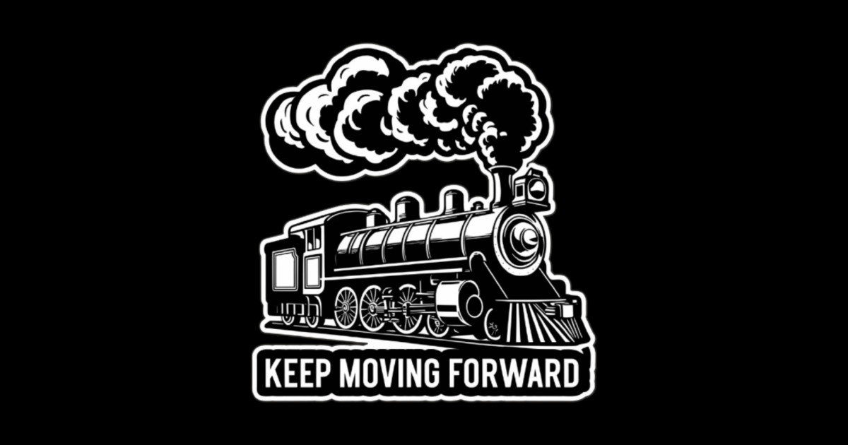 "Bold Vintage Train Sticker with Quote" - Sticker - Posters and Art ...