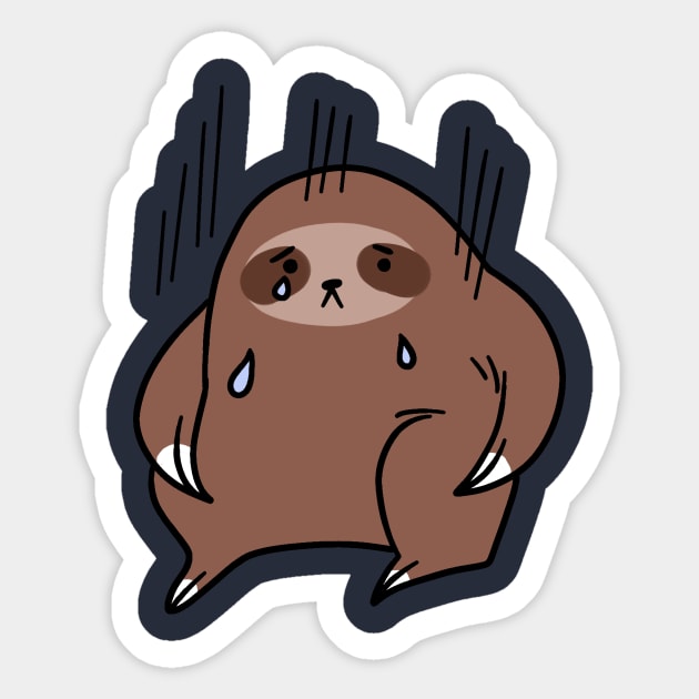 Sad Crying Sloth - Sloth Crying - Sticker | TeePublic