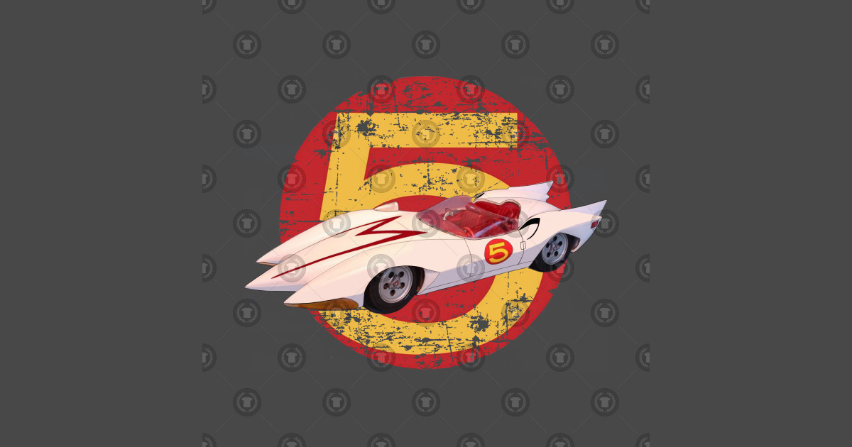 Mach 5 - Distressed - Speed Racer - Sticker | TeePublic