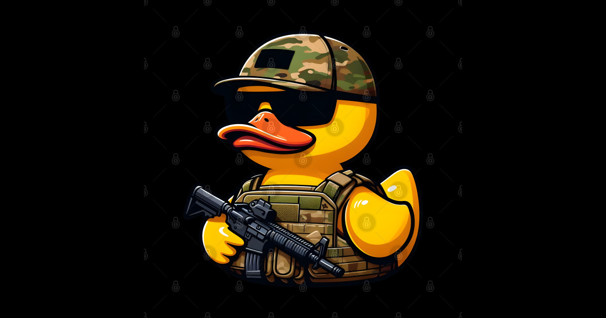 Tactical Rubber Duck - Rubber Duck - Sticker | TeePublic