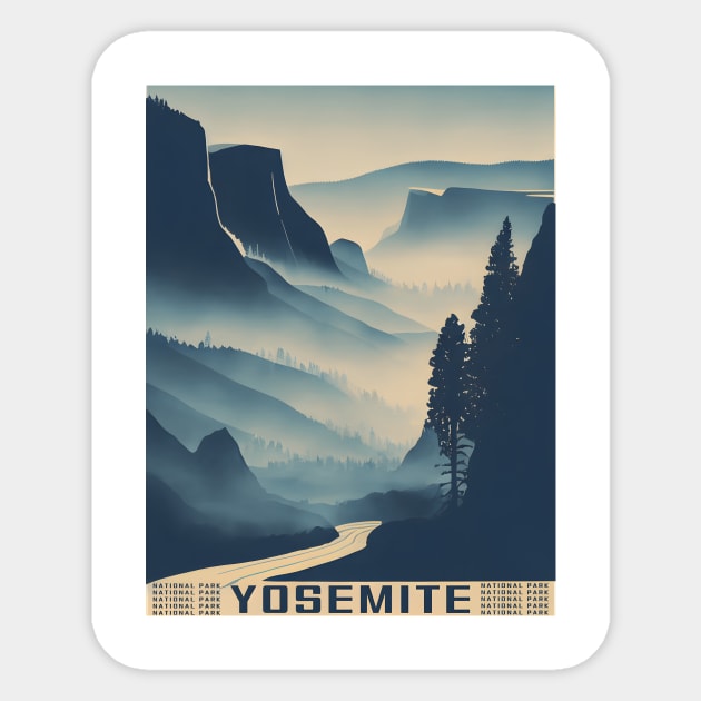 Yosemite National Park - Yosemite National Park - Sticker | TeePublic