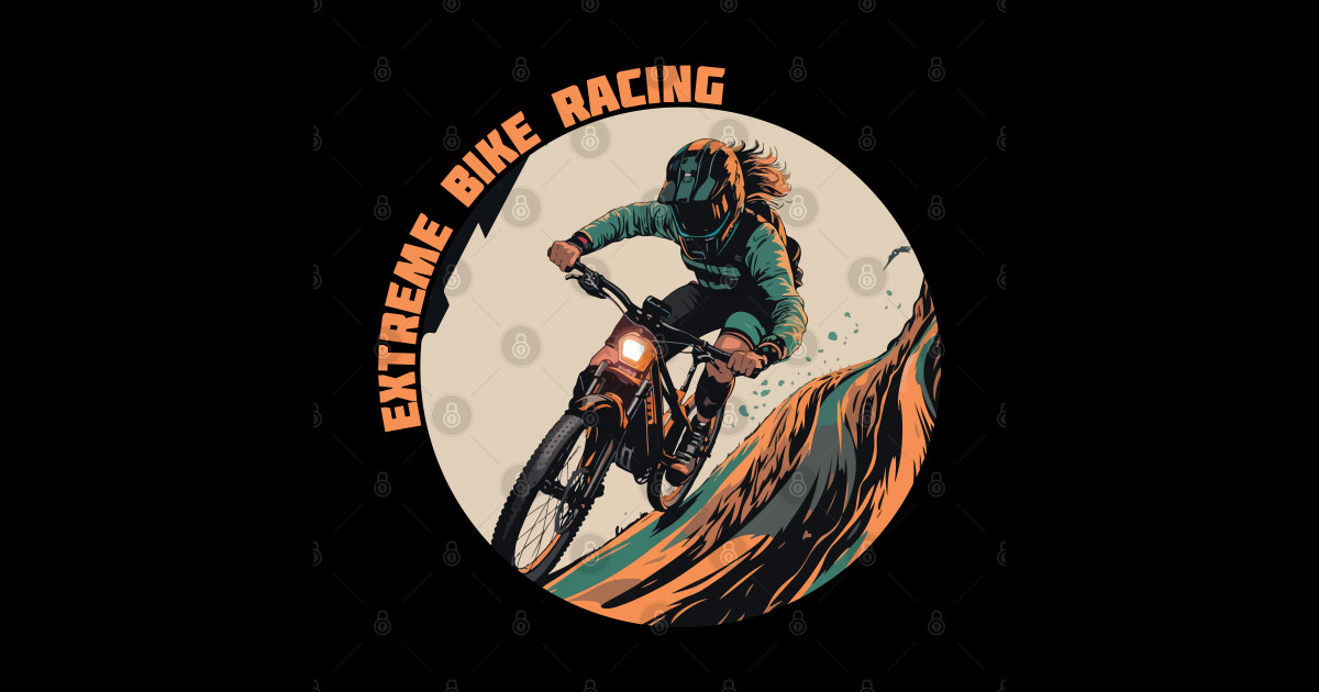 Extreme bike racing - Bike - Sticker | TeePublic