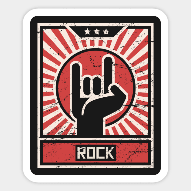 Rock | Punk Rock Propaganda Poster - Punk - Sticker | TeePublic
