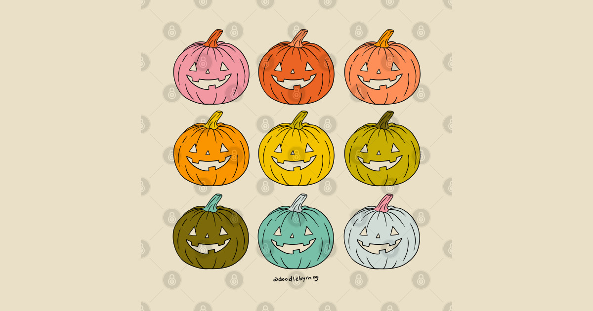 Rainbow Jack O Lanterns - Jack O Lantern - T-Shirt | TeePublic