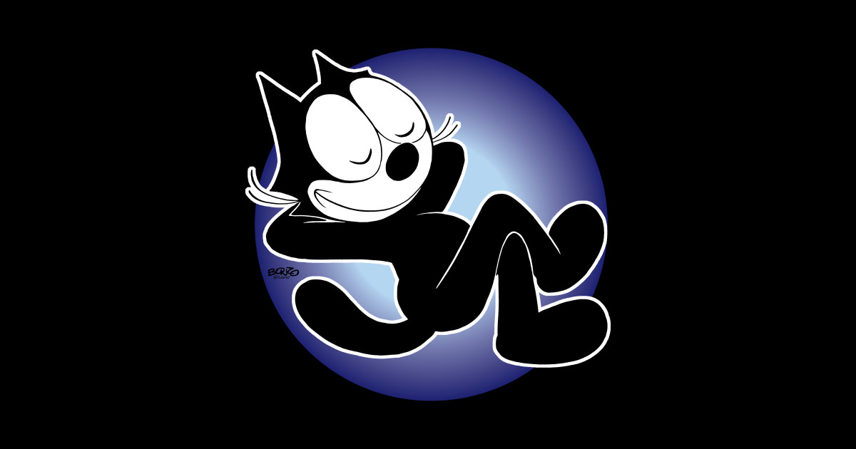 Felix Nap On Blue Felix The Cat Magnet Teepublic