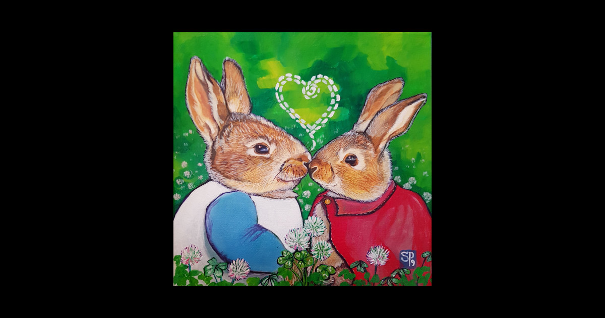 Bunnies Rabbits bunny hug - Bunny Rabbit - Sticker | TeePublic