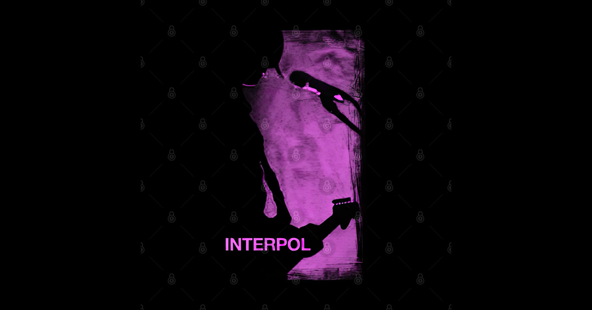 Interpol || Pink Retro Fan Art Design - Interpol - Sticker | TeePublic