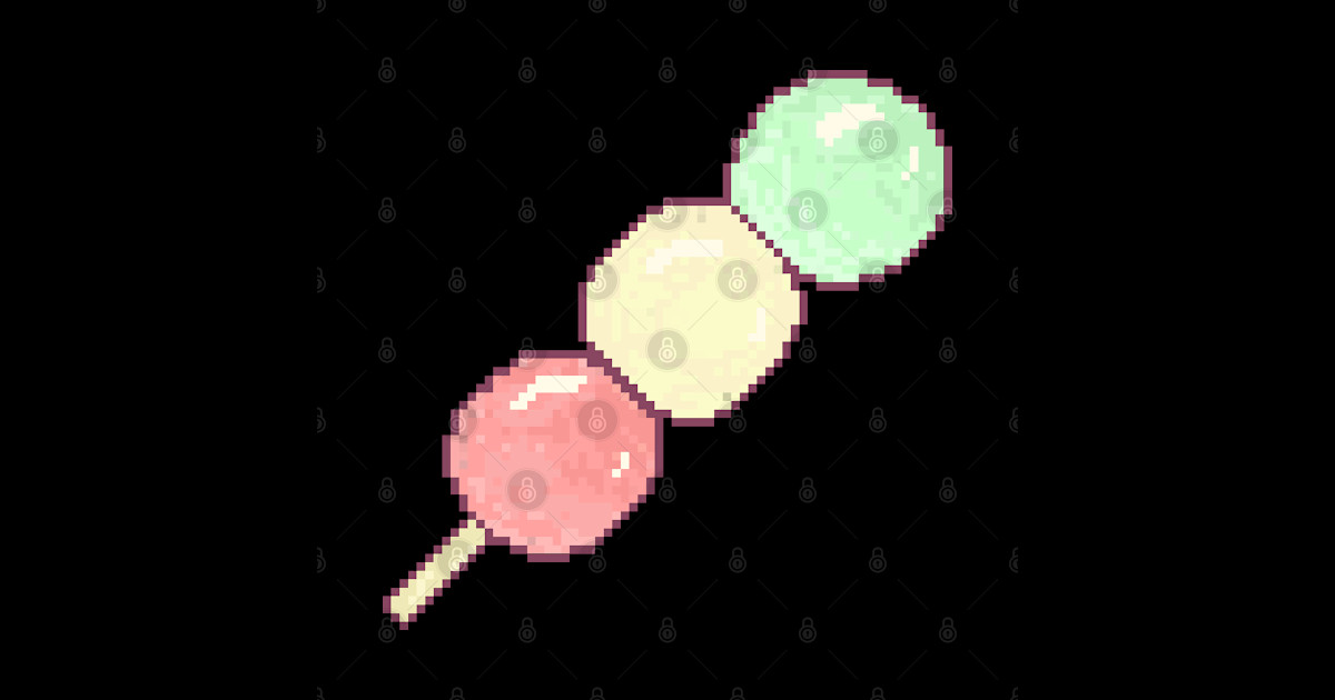 sweet dango pixel art - Dango - Magnet | TeePublic