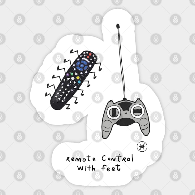 Remote Control With Feet - Remote Control - Sticker | TeePublic