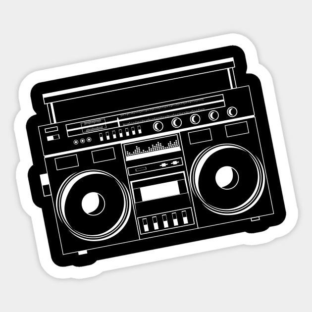 Boombox Ghetto Blaster - Rap - Sticker | TeePublic