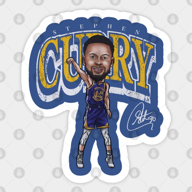 Steph Curry GSW Cartoon - Steph Curry - Sticker | TeePublic