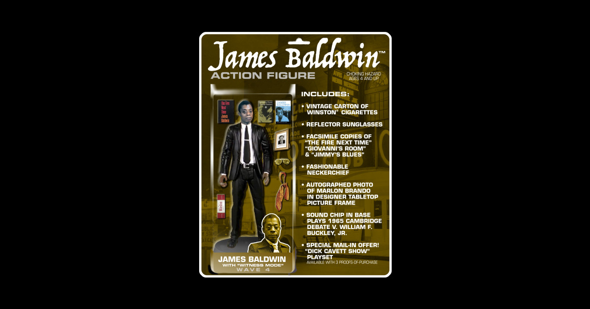 James Baldwin™ Action Figure - James Baldwin - Sticker | TeePublic