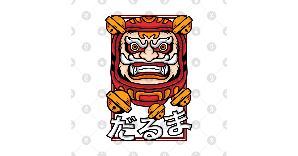 Daruma Angry Face - Anime - T-Shirt | TeePublic