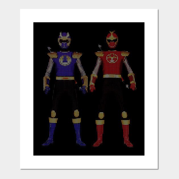 NAVY THUNDER RANGER & CRIMSON THUNDER RANGER POWER RANGERS NINJA STORM ...