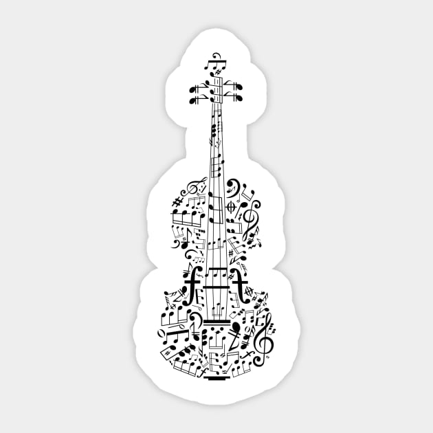 Violin - Musical Instrument - Sticker | TeePublic