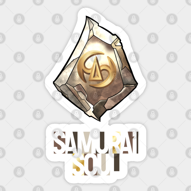 Samurai Soul - FF14 Job Crystal T-Shirt - Final Fantasy Xiv - Sticker ...