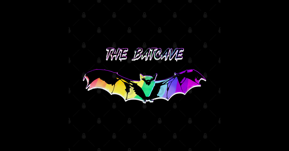The Batcave – Goth and Pride Rainbow Colors - Pride Month - Sticker ...