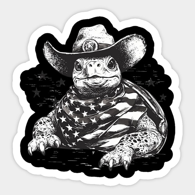 Turtle with American Flag - Turtle - Sticker | TeePublic