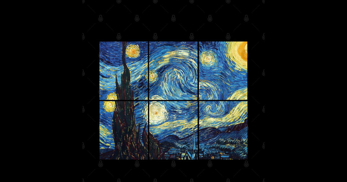Vincent Van Gogh Starry Night, Art Collage Scrapbooking Aesthetic ...