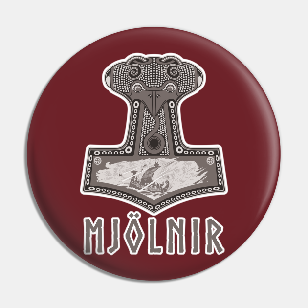Mjolnir Norse Mythology Thor Hammer Viking Nordic - Mjolnir - Pin ...