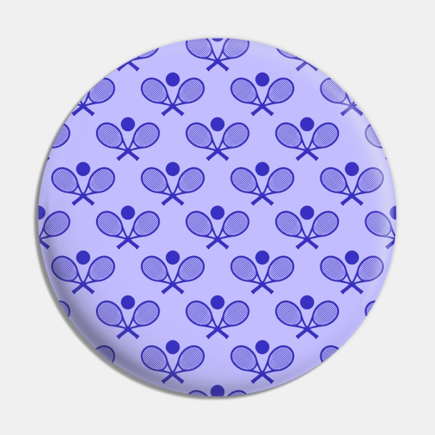 Tennis Seamless Pattern - Racket and Ball in Blue Tones - Tennis - Pin ...