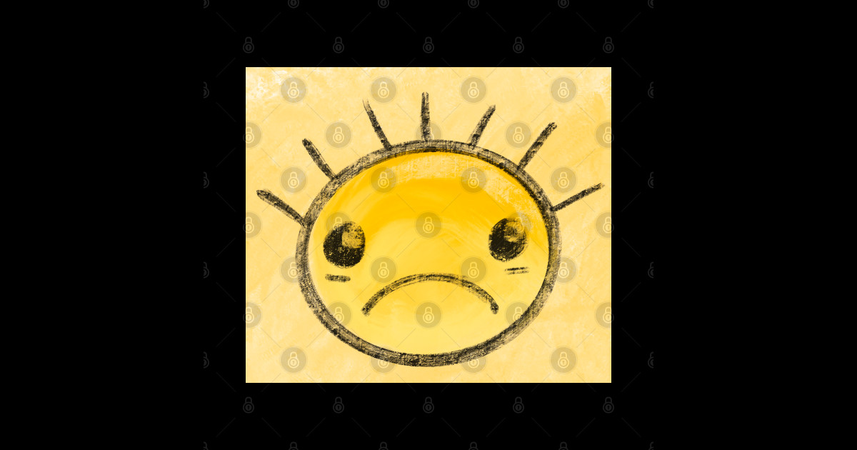 Sad and sunny - Sad - Sticker | TeePublic