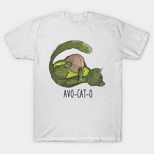 AVO-CAT-O - Avocado - T-Shirt | TeePublic