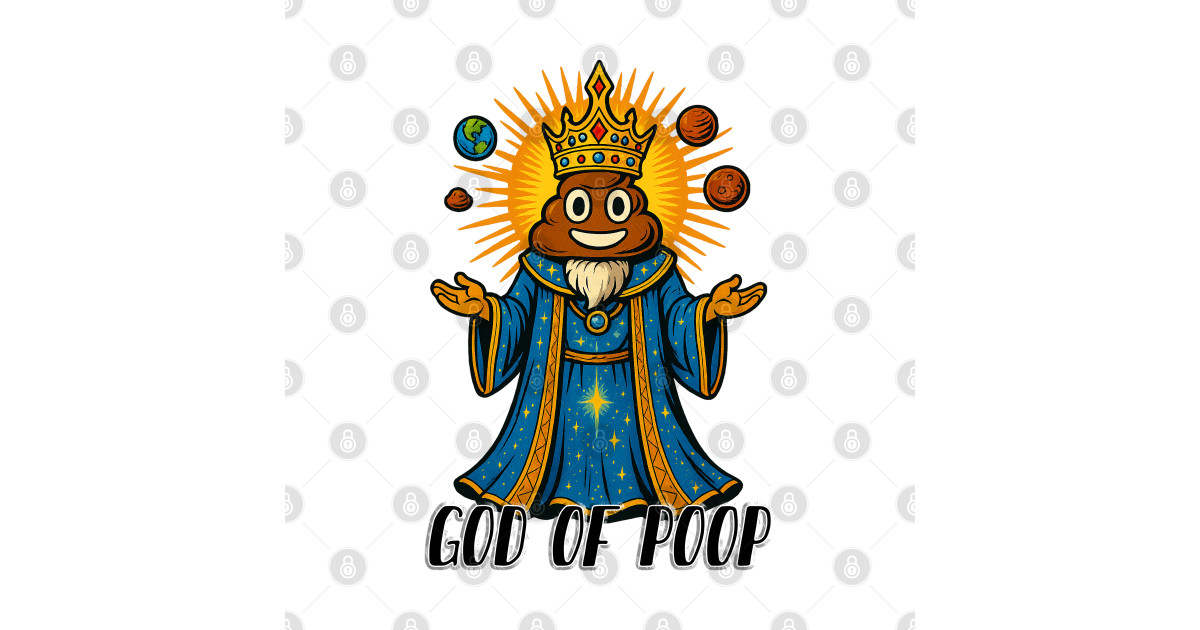 God of poop - Poop - T-Shirt | TeePublic