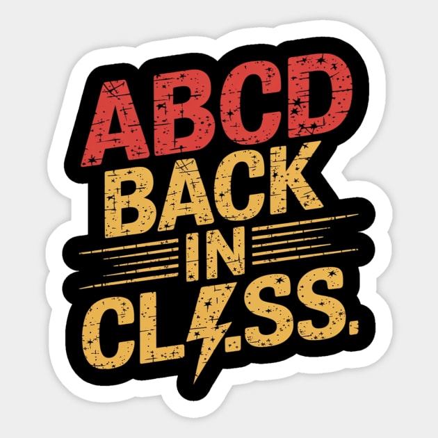 ABCD Teacher , Back to School Teacher Student - Abcd Teacher - Sticker ...