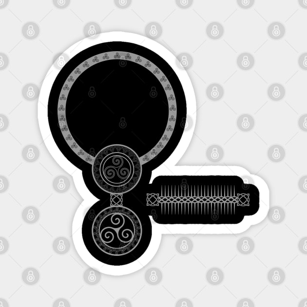 Pictish Mirror and Comb - Pictish Mirror And Comb - Magnet | TeePublic