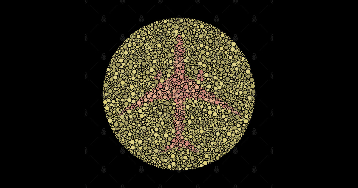 Colorblind Airplane Airport Symbol - Colorblind - Sticker | TeePublic