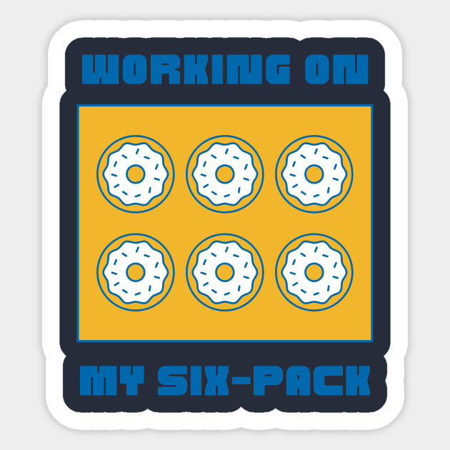 Six-Pack Donut Workout Joke - Six Pack - Sticker | TeePublic