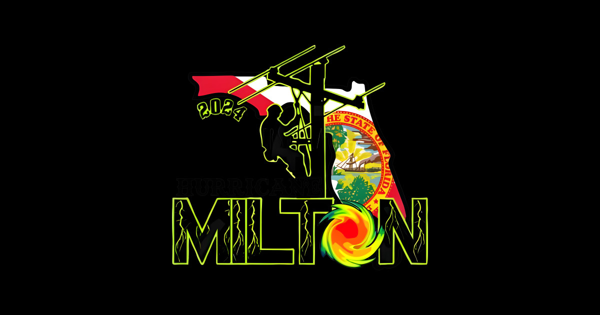 2024 Hurricane Milton Lineman Hard Hat Sticker Tropical Storm Florida ...