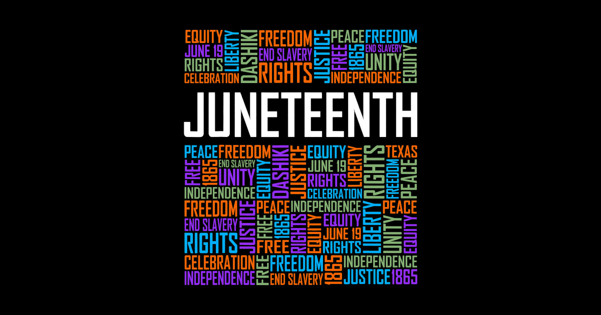 Juneteenth Words Black History Afro American African Freedom ...