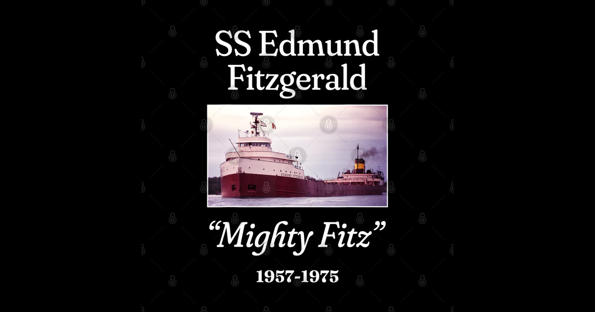 Ss Edmund Fitzgerald Mighty Fitz - Lake Superior Legend - Sticker ...