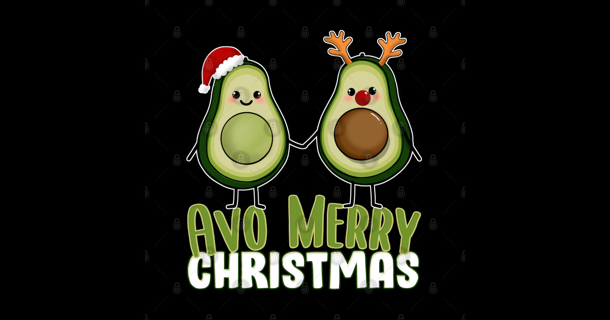 Christmas Avocados Avo Merry Christmas - Christmas Gift Avocado ...