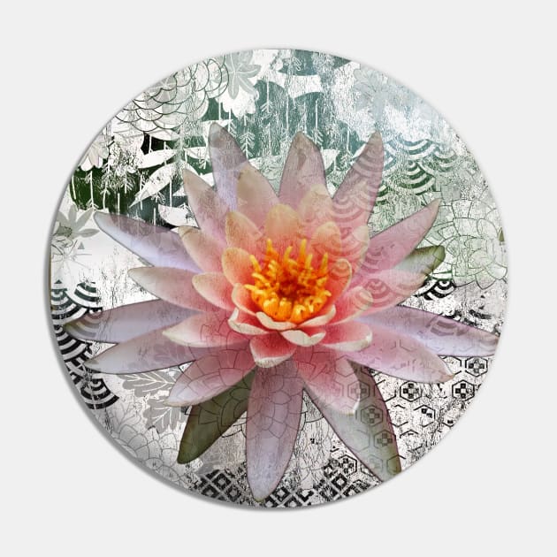 Japanese Collage Art Lotus Water Lily Collage Art 61 - Lotus - Pin ...