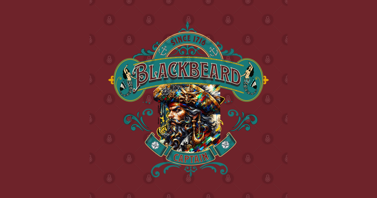 Blackbeard The Pirate - Pirate - T-Shirt | TeePublic