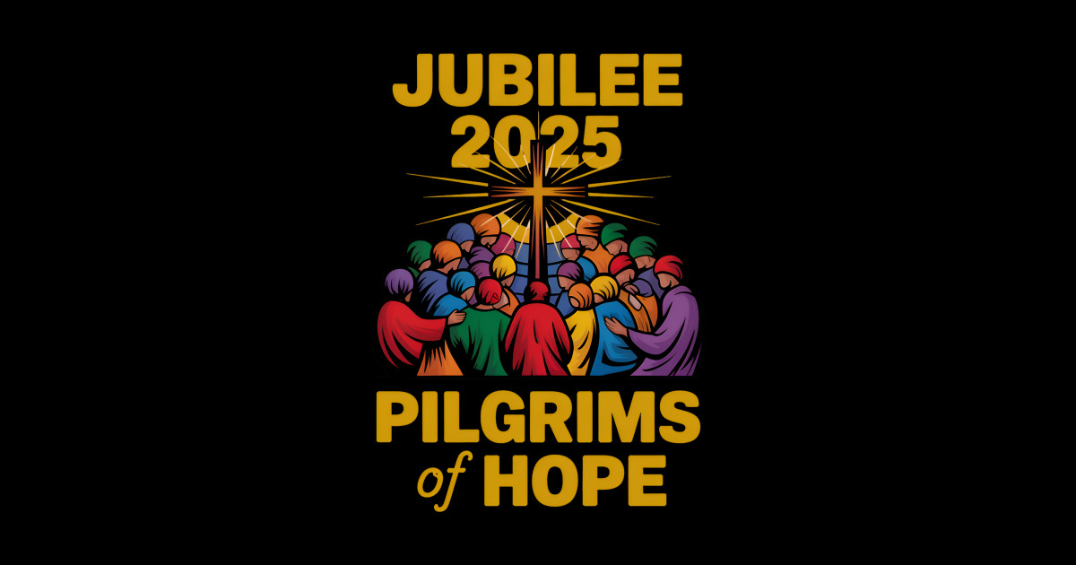 Catholic Jubilee 2025 Stained Glass Pilgrims Of Hope - Jubilee Pilgrims ...