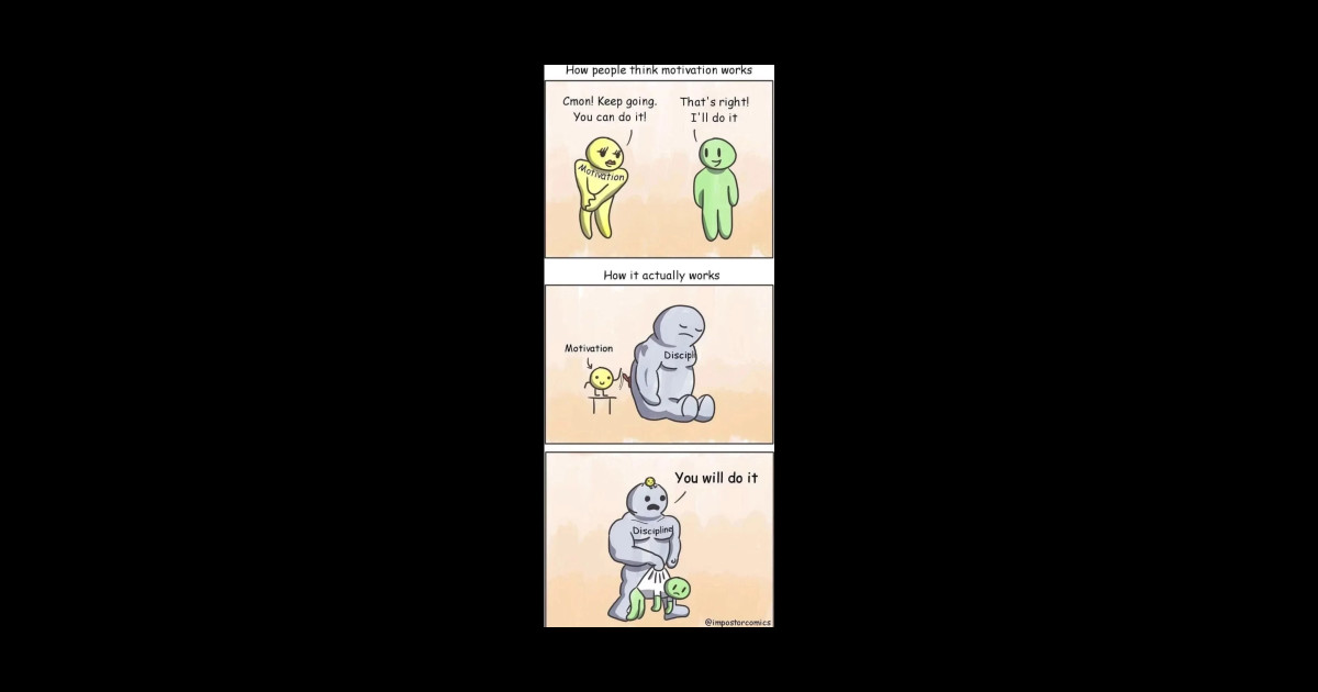 Motivation vs. Discipline - Real Talk Meme Tee - Meme - Sticker | TeePublic