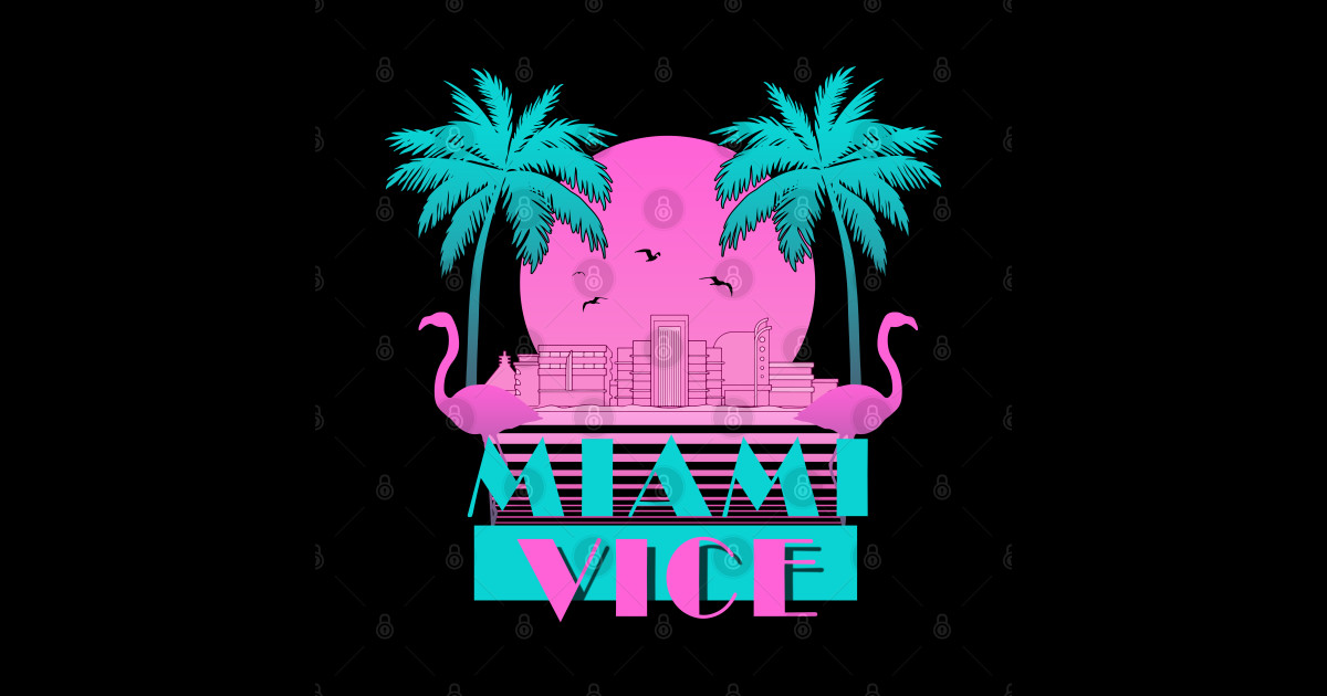 Miami Vice Palm - Miami Vice - Sticker | TeePublic