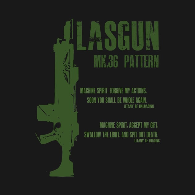 Lasgun Mk.36 Kantrael Pattern - Lasgun - T-Shirt | TeePublic