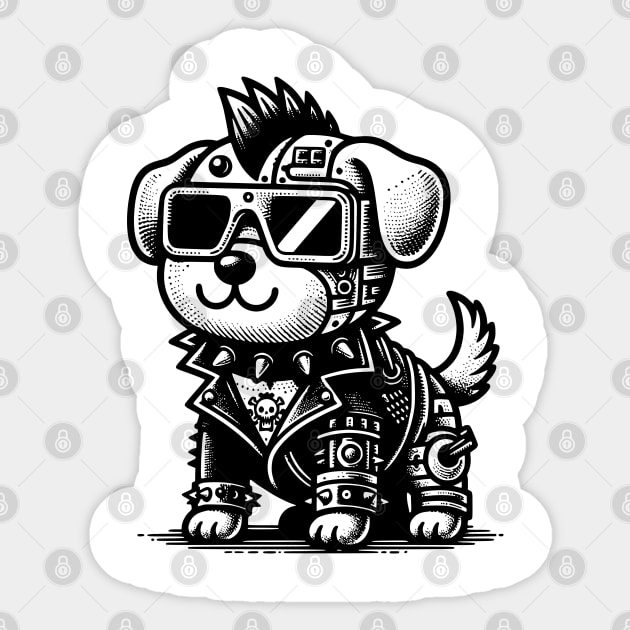 Gothic Punk Dog - Dog - Sticker | TeePublic