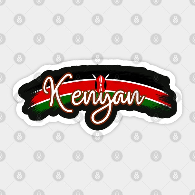 Kenyan flag - Kenyan Art - Sticker | TeePublic