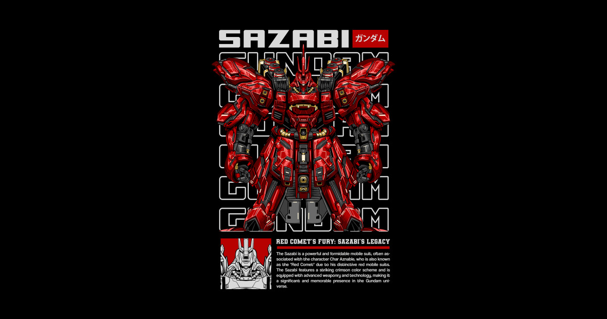 Sazabi Gundam Series - Gundam Sazabi - Sticker | TeePublic