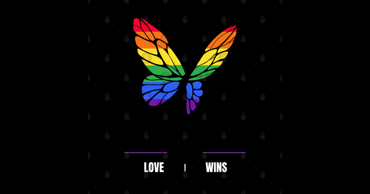 Pride Colorful Butterfly - Pride - Sticker | TeePublic
