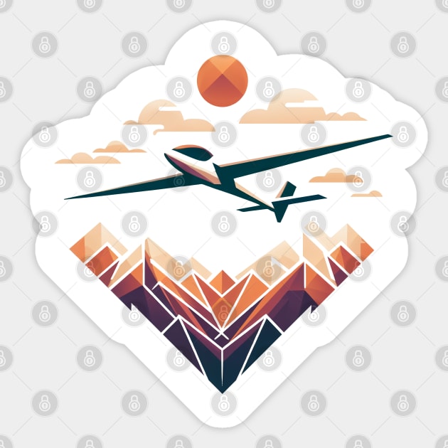 Glider Sailplane Biplane - Glider - Sticker | TeePublic