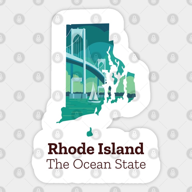 The Ocean State - Ocean State - Sticker | TeePublic