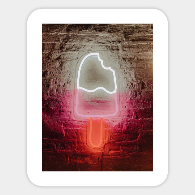 Iconic Neon Ice Lolly - Ice Lolly - Sticker | TeePublic