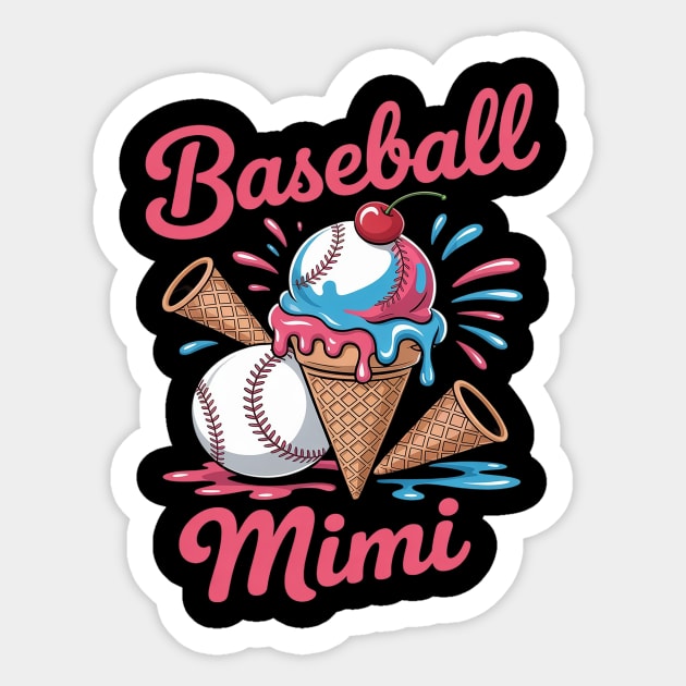 Baseball Mimi Ice Cream Drip Game Day Baseball - Baseball Mimi Ice ...